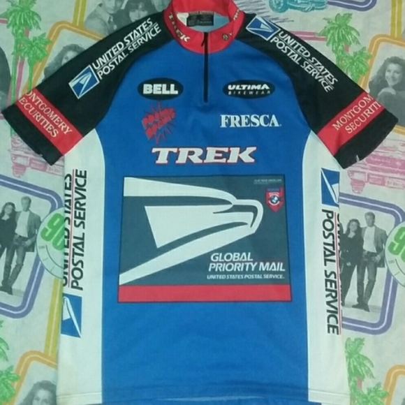 Vintage | Shirts | 200 Trek Usa Postal Service Bike Jersey Usps Logo ...